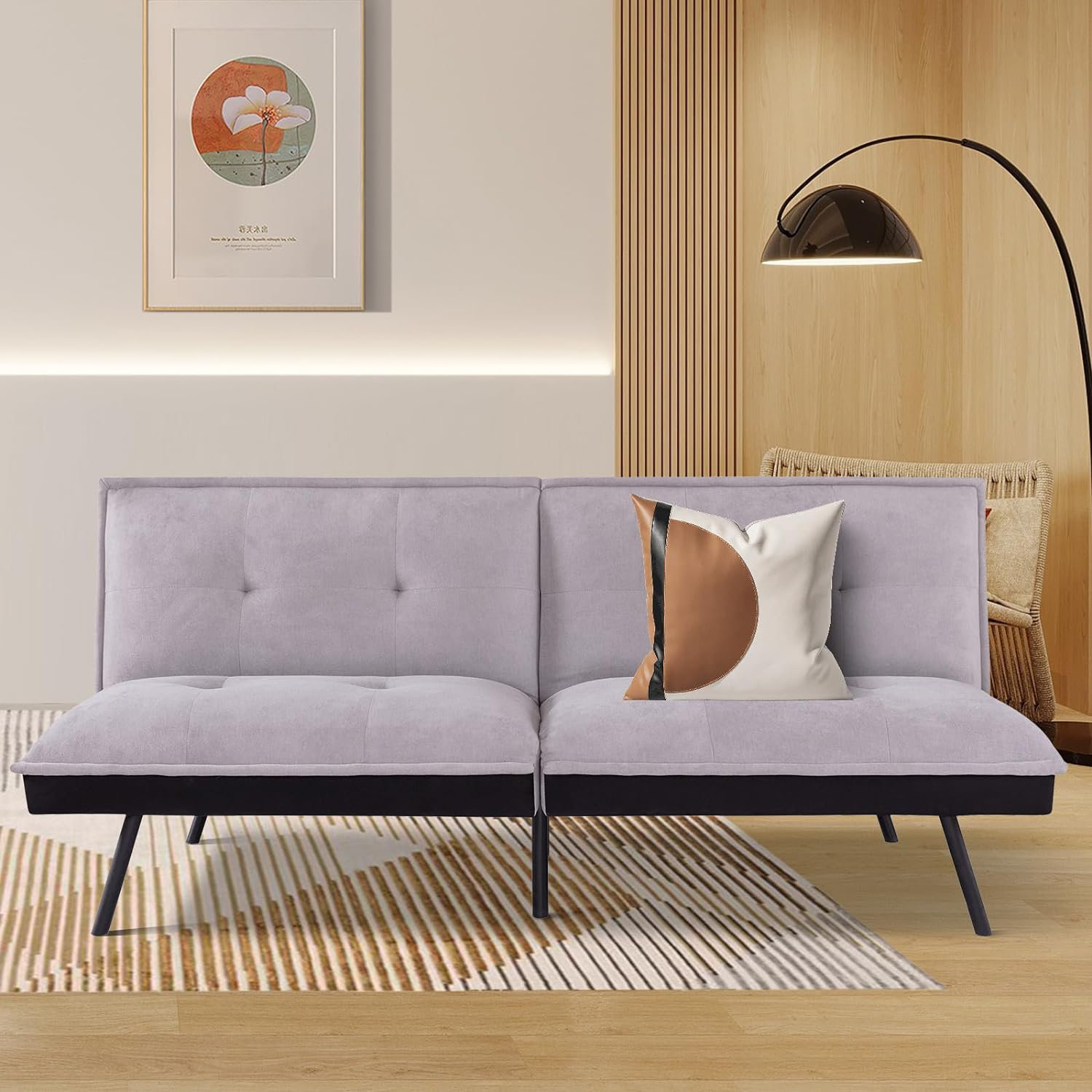 Latitude Run® Discusin Full 71" Futon Sofa Bed, Convertible Futons Sofa Couch for Office, Living ...